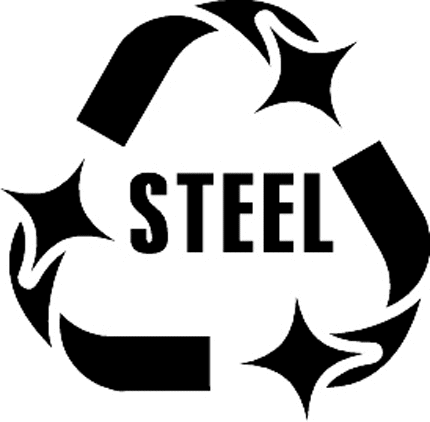 RECYCLE STEEL 2 Graphic Logo Decal Customized Online